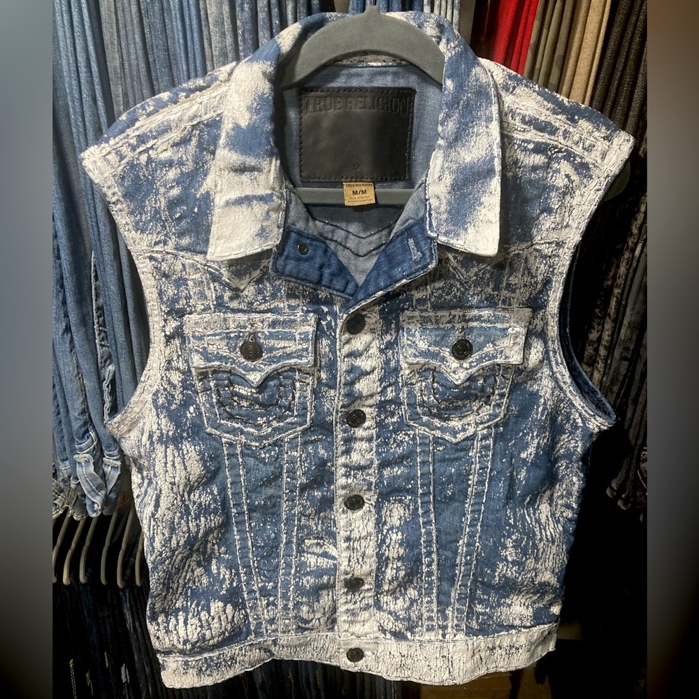 Rare! True Religion Jimmy Super T Vest In “Midnight B… - Gem